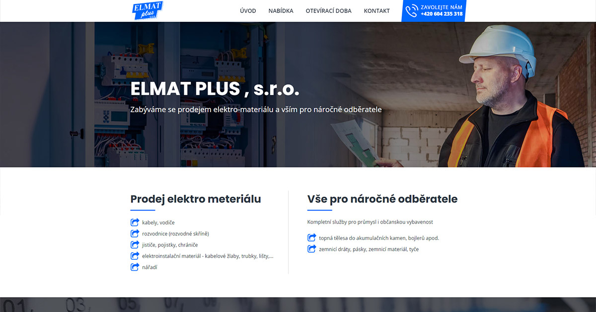ELMAT PLUS , s.r.o. | Prodej elektro materiálu | Jičín